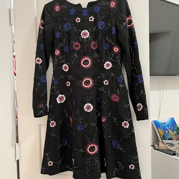 Gianni Bini | Dresses | Gianni Bini Black Floral Beaded Dress | Poshmark